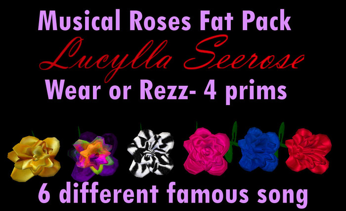 Second Life Marketplace - Musical Roses Fat Pack by Lucylla Seerose