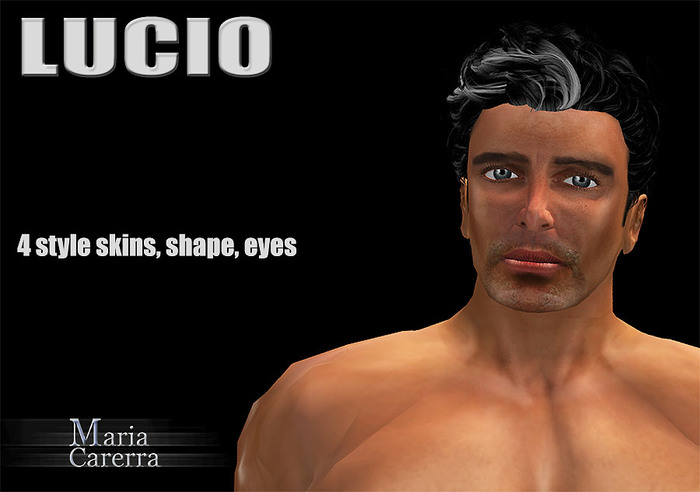 Second Life Marketplace - MC - Lucio avatar (4 style skins, shape, eyes ...