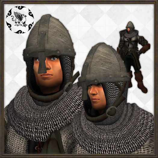 Second Life Marketplace - Gryphon Lair- Infantry- Norman Helmet and Coif