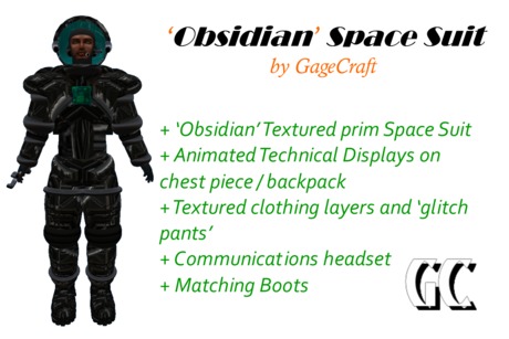Second Life Marketplace - 'Obsidian' Space Suit by GageCraft