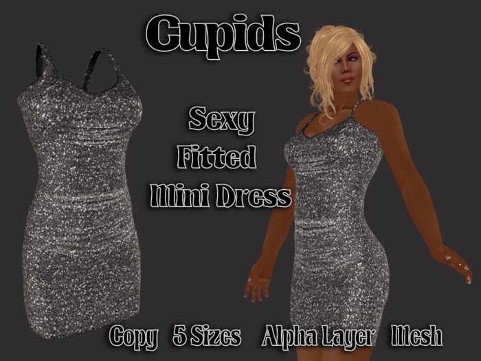Second Life Marketplace - Mesh Diamond Glitter Dress