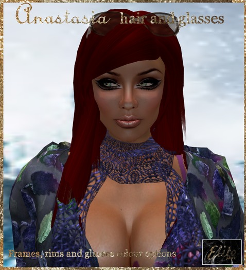 Second Life Marketplace Latest Anastasia Long Hair With Glasses Red
