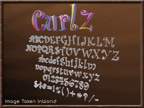 Second Life Marketplace - Riders Mesh Font Set (Curlz) [[NANO]]- Nano ...