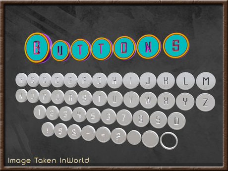 Second Life Marketplace - Riders Mesh Font Set (Buttons) - 3 Sides to ...
