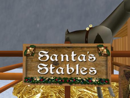 Second Life Marketplace - Wooden Sign SANTA'S STABLES ( nameplate)