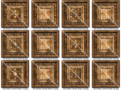 Second Life Marketplace - *Kismet* Old Shellac Carved Wood Textures (24)