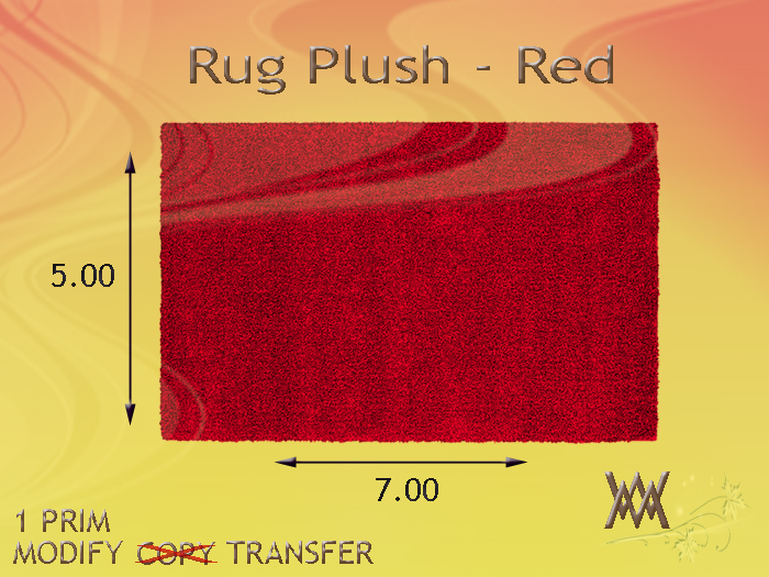 Second Life Marketplace - Rug Plush - Red by Wild Motley