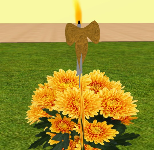 Second Life Marketplace - L&B Golden Mum CenterPiece
