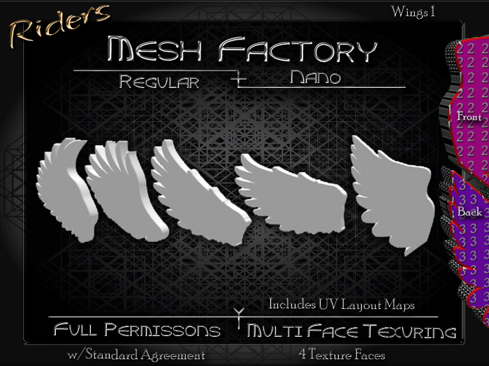 Second Life Marketplace - Riders - Full Permission Mesh, NANO Incl ...