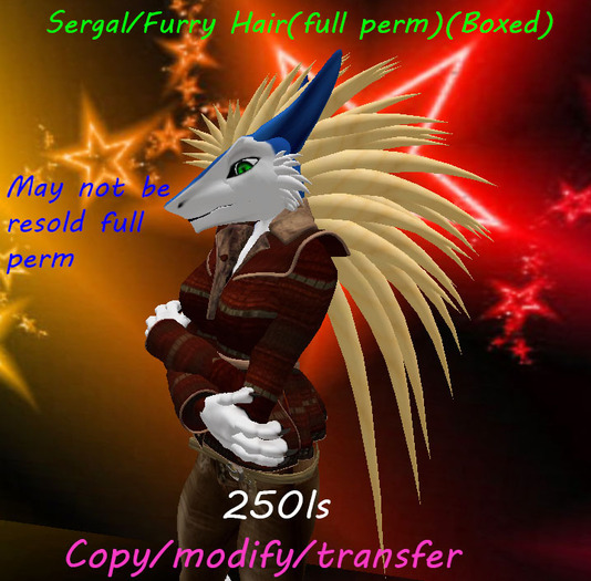 Second Life Marketplace - Sergal/Furry Hair(full perm)(Boxed)