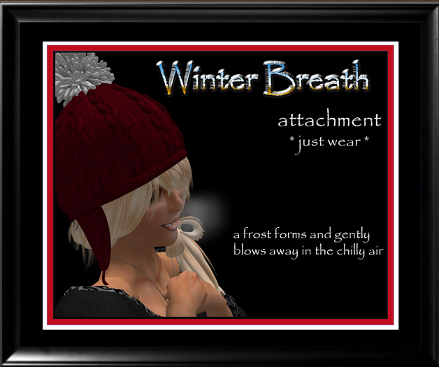 Second Life Marketplace - Realistic! Frosty Winter Breath (wear me) - incredible real looking