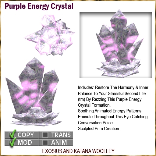 Second Life Marketplace - Purple Energy Crystal