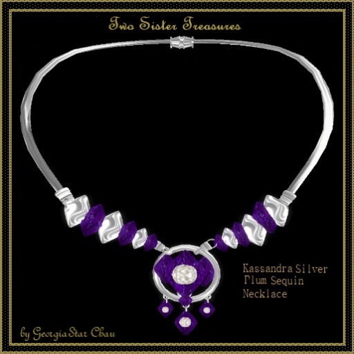 Second Life Marketplace Tst Kassandra Plum Sequin Necklace