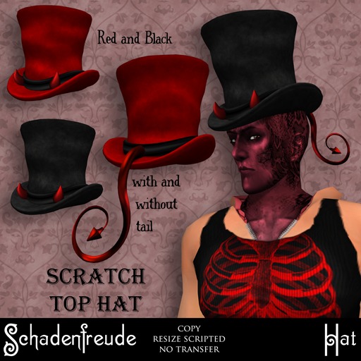 Second Life Marketplace - Schadenfreude Scratch Top Hats