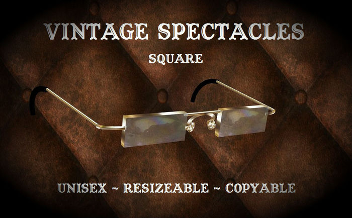 Second Life Marketplace - Vintage Victorian Spectacles - Square Eye ...