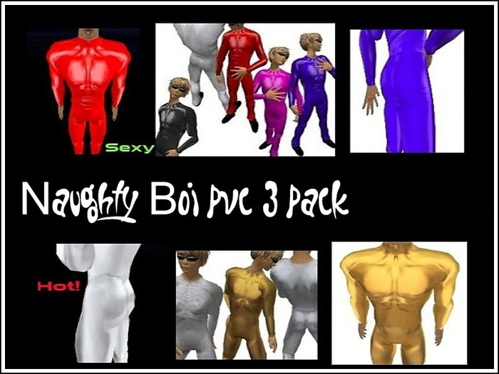 Second Life Marketplace - 2 X 2 Naughty boi PVC 3 pack