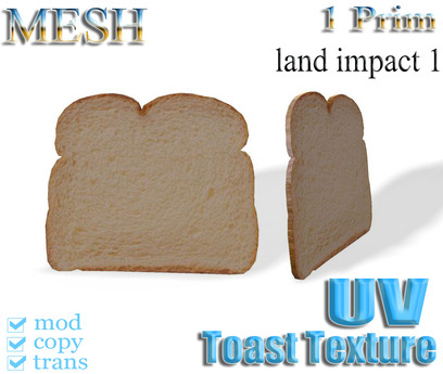 Second Life Marketplace - T-3D Creations [ Toast No.2 ] MESH - Full Perm