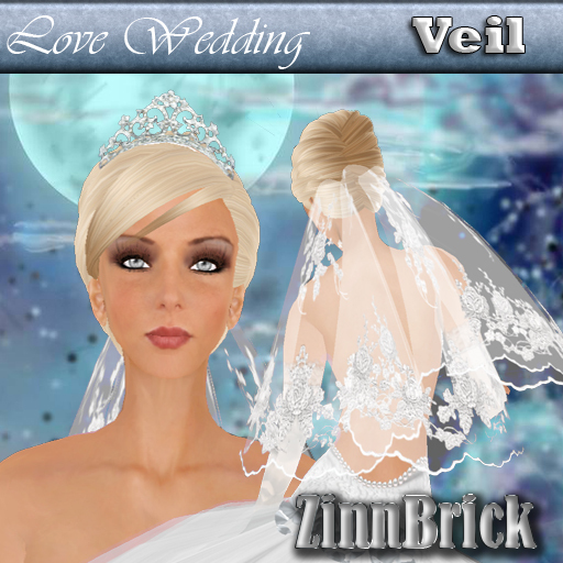 Second Life Marketplace - !!! CM Love Wedding Veil .:. By Zinnbrick Box xs