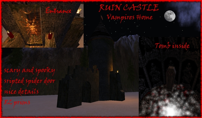 Second Life Marketplace - HALLOWEEN - RUIN CASTLE Vampires Home Dracula ...