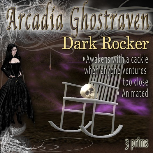 Second Life Marketplace - DARK ROCKER Creepy/rocking chair/ghost ...