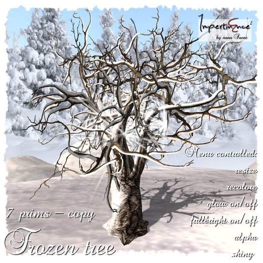 Second Life Marketplace - Frozen tree (menu controlled)