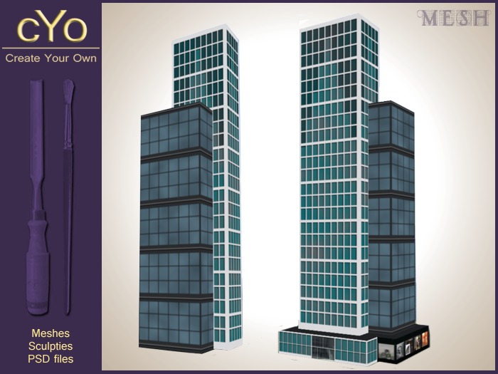 Second Life Marketplace - cYo Decor Skyscraper 'Fors', full perms mesh ...