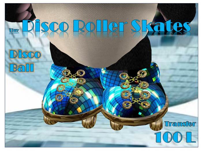 Second Life Marketplace - Tiny Disco Ball Sequin Roller Skates