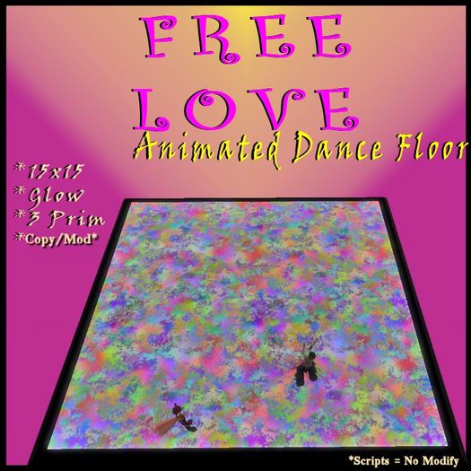 Second Life Marketplace - Club Animated Dance Floor Free Love 80s or ...