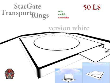 Second Life Marketplace - StarGate Transport Rings (By SGCt) [White]