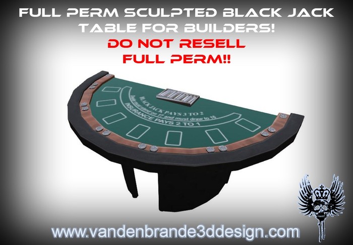 Second Life Marketplace - ~~ Full perm Blackjack table + maps & textures