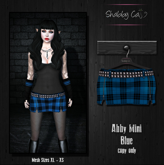 Second Life Marketplace - ~Abby Mini Blue - Shabby Cat~