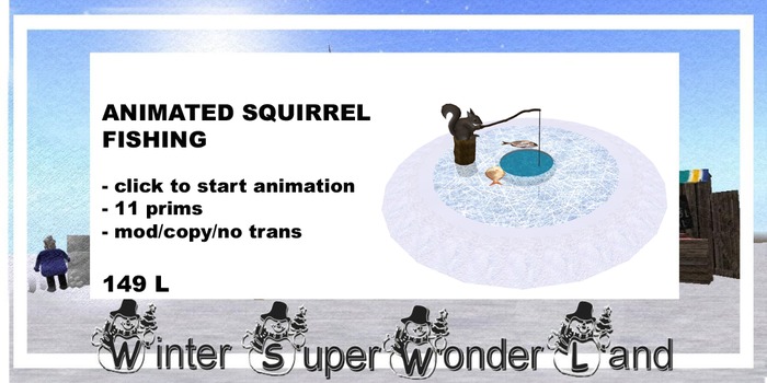 Second Life Marketplace - Animated squirrel fishing