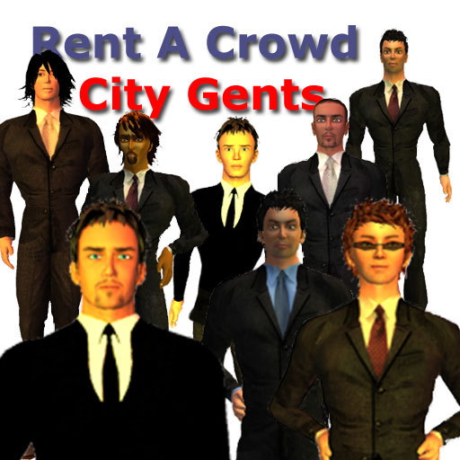 Second Life Marketplace - Rent a Crowd Greeters - City Gents 1.0 Box