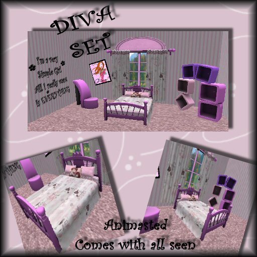 Second Life Marketplace - Diva! Bedroom Set *GG* [boxed]