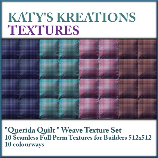 Second Life Marketplace - Builder's Kit: TEXTURES Quilt / Comforter ...