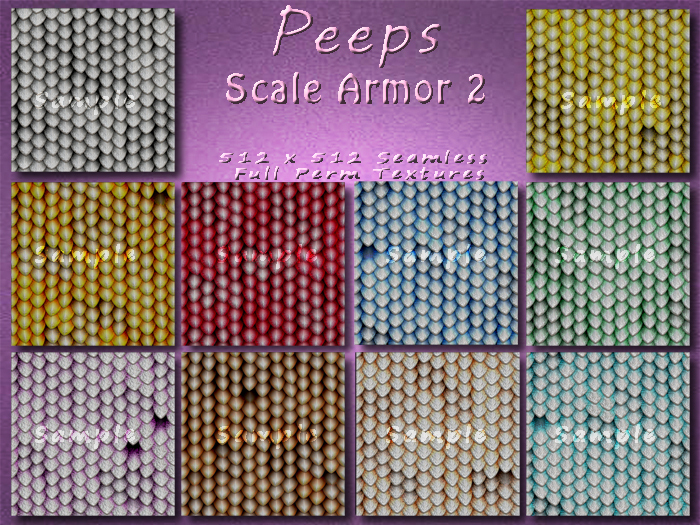 Second Life Marketplace - Peeps Textures Scale Armor 2