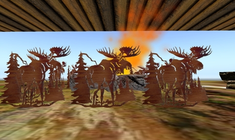 Second Life Marketplace - Metal Moose Fire Pit Boxed
