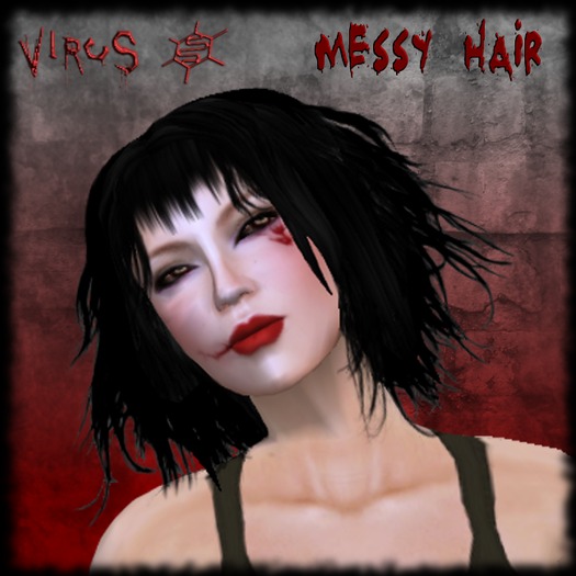 Second Life Marketplace - ((VIRUS)) Messy Bed hair Black DEMO