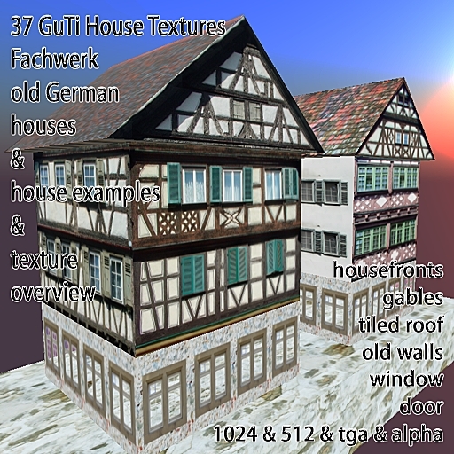Second Life Marketplace - Guti house textures Fachwerk Haus old German ...