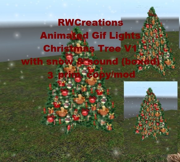 Second Life Marketplace - Animated Gif Lights Christmas Tree V3 with ...