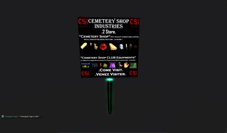 Second Life Marketplace - Hologram Sign (box)