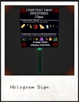 Second Life Marketplace - Hologram Sign (box)