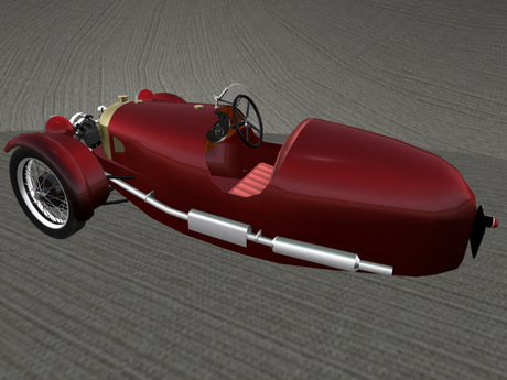 Second Life Marketplace - vintage English 3 wheel car