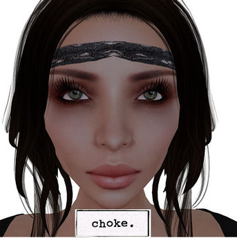 Second Life Marketplace - choke. Headgear (Silver/Grey)