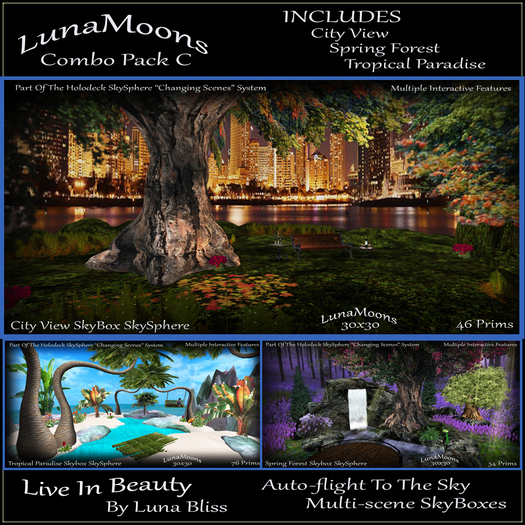 Second Life Marketplace - LunaMoons Combo Pack C SkySpheres - Three ...