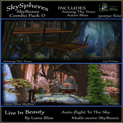 Second Life Marketplace - SkyBoxes Combo Pack D - 2 Beautiful Sky Box ...