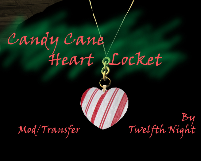 Second Life Marketplace - Candy Cane Heart Locket