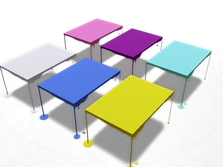 Second Life Marketplace - Dripping Paint Table with Color menu