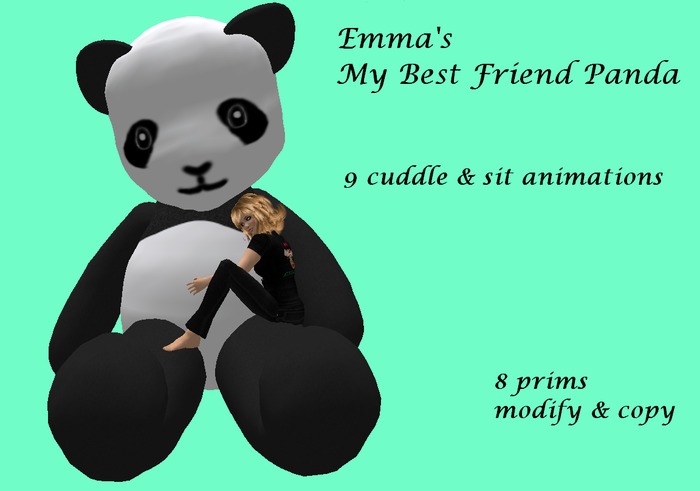 Second Life Marketplace - Emma's "My Best Friend" Panda Bear Chair with ...