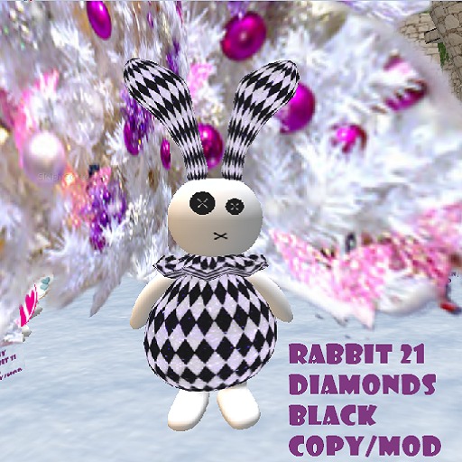 Second Life Marketplace - Bunny Rabbit 21 Diamonds Black Box